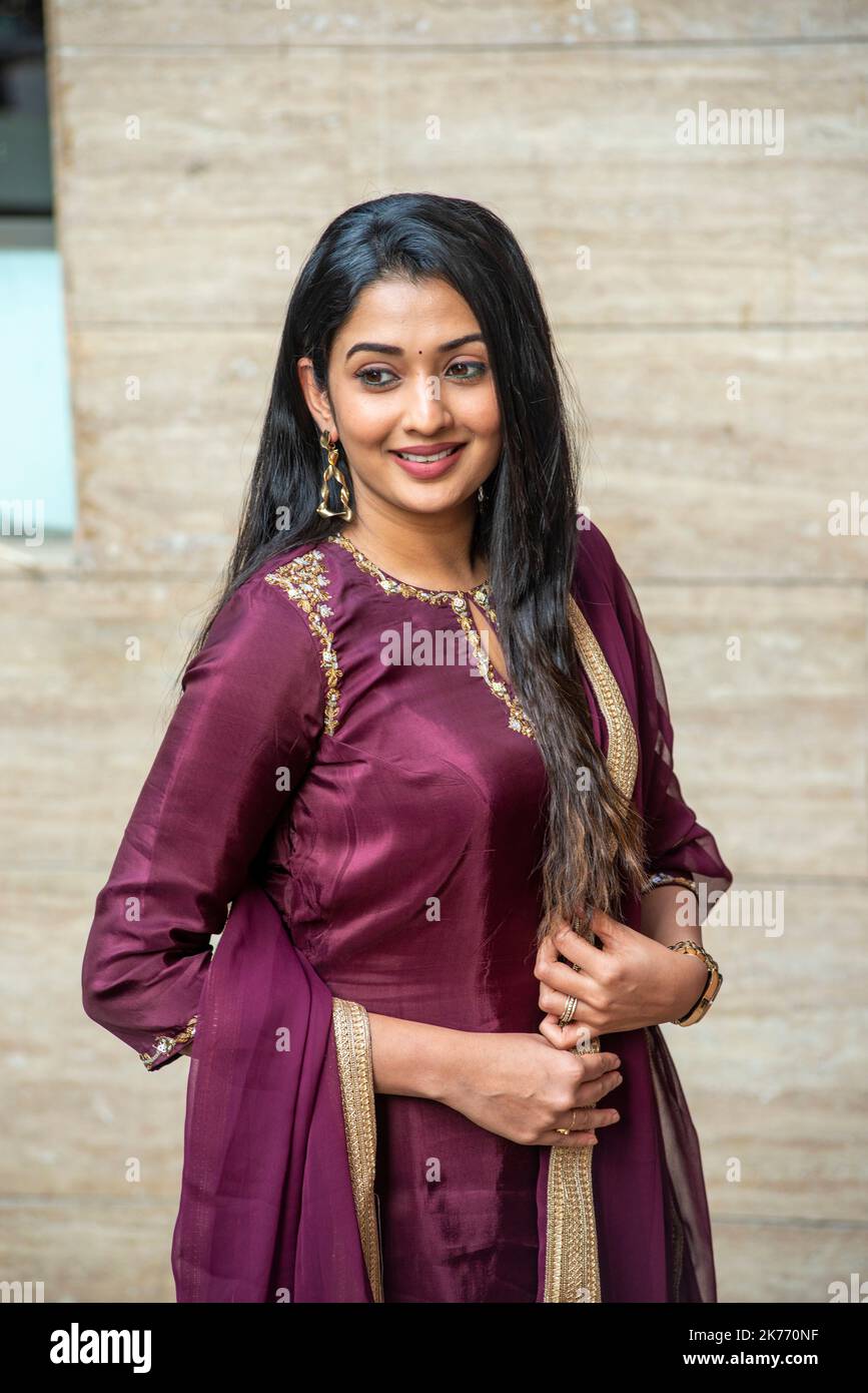 Indian actress Sonal Monteiro poses for photos during the promotion of ...