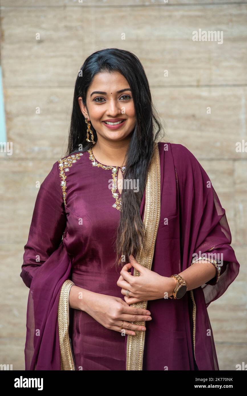 Indian actress Sonal Monteiro poses for photos during the promotion of ...