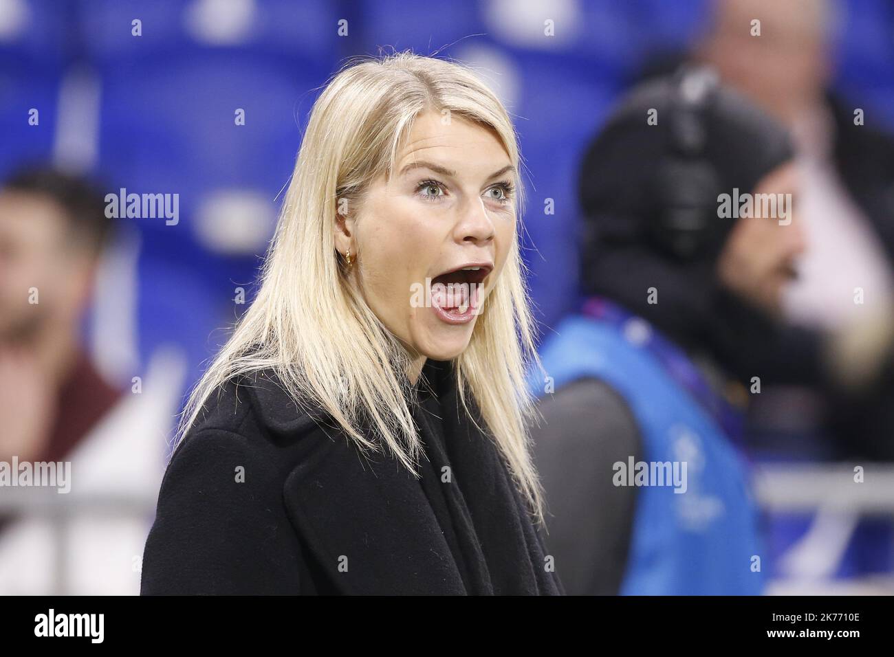 Ada Hegerberg reacts during the UEFA Champions League Round of 16 first ...