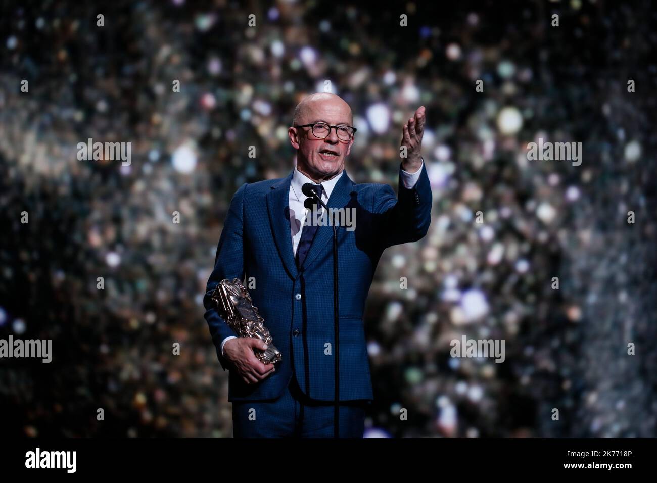 French director Jacques Audiard receives the Best Director award for ...