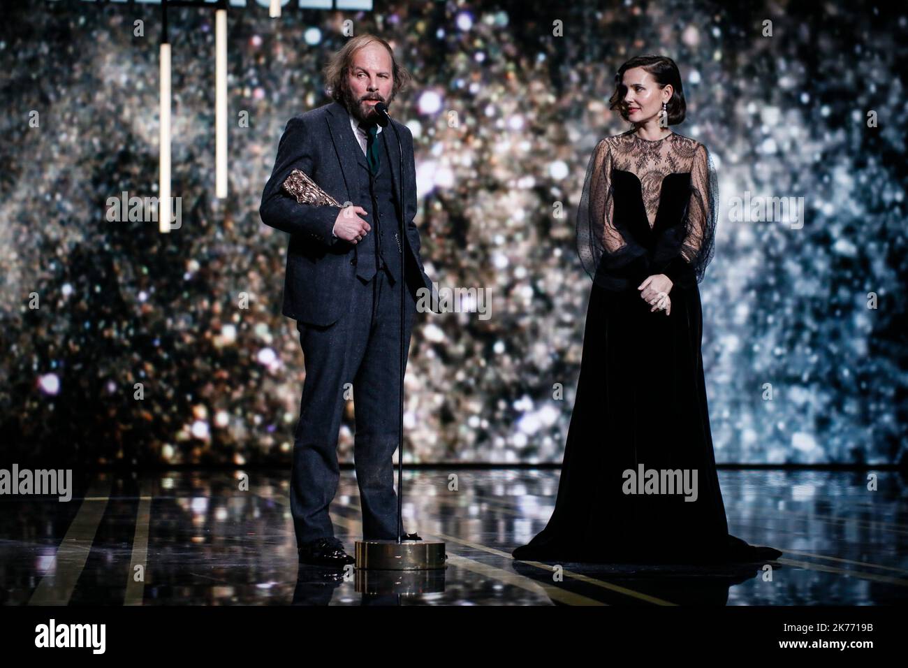 French actor Philippe Katerine reacts after receiving the Best Actor in ...