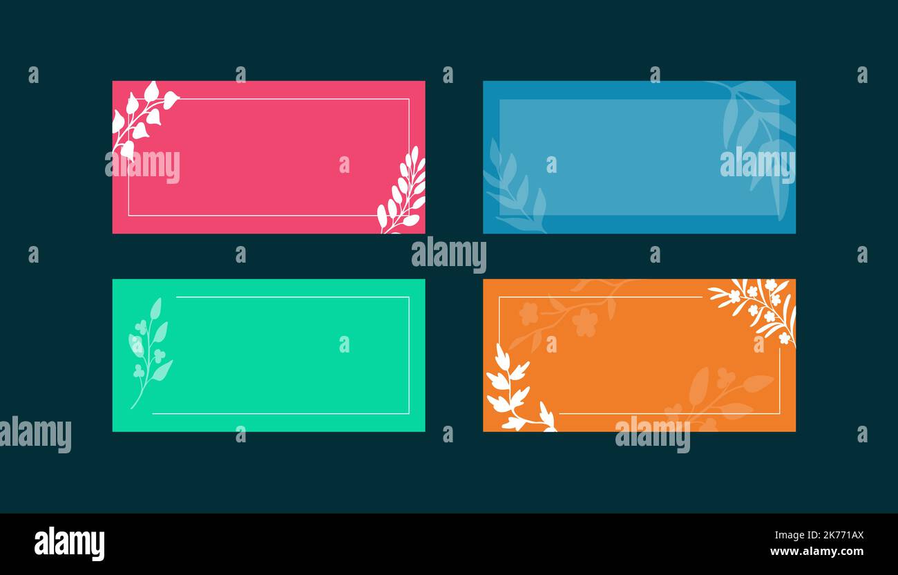 Elegant frames with hand drawn silhouettes of twigs for prints, copy ...