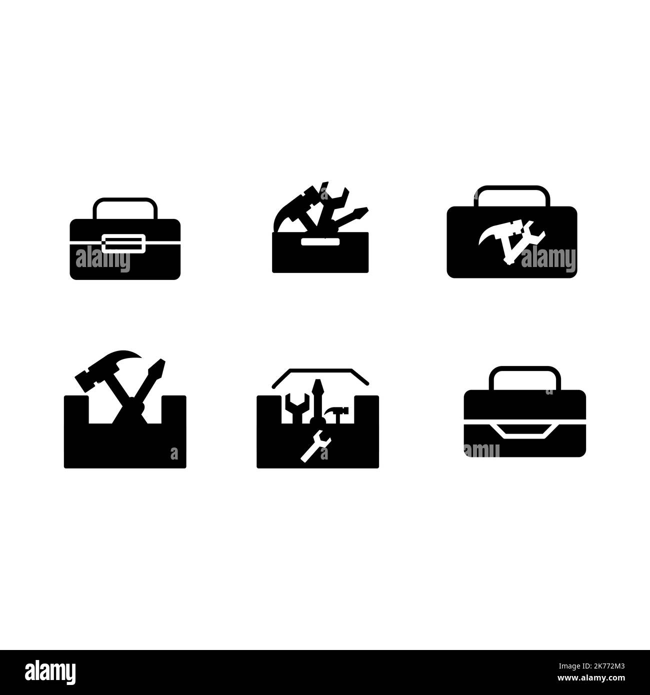 12(10)Toolbox icons in filled, thin line, outline and stroke style. Vector illustration Stock ...