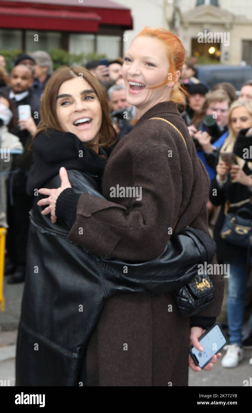Carine Roitfeld attending the Valentino fashion show as part of Paris ...