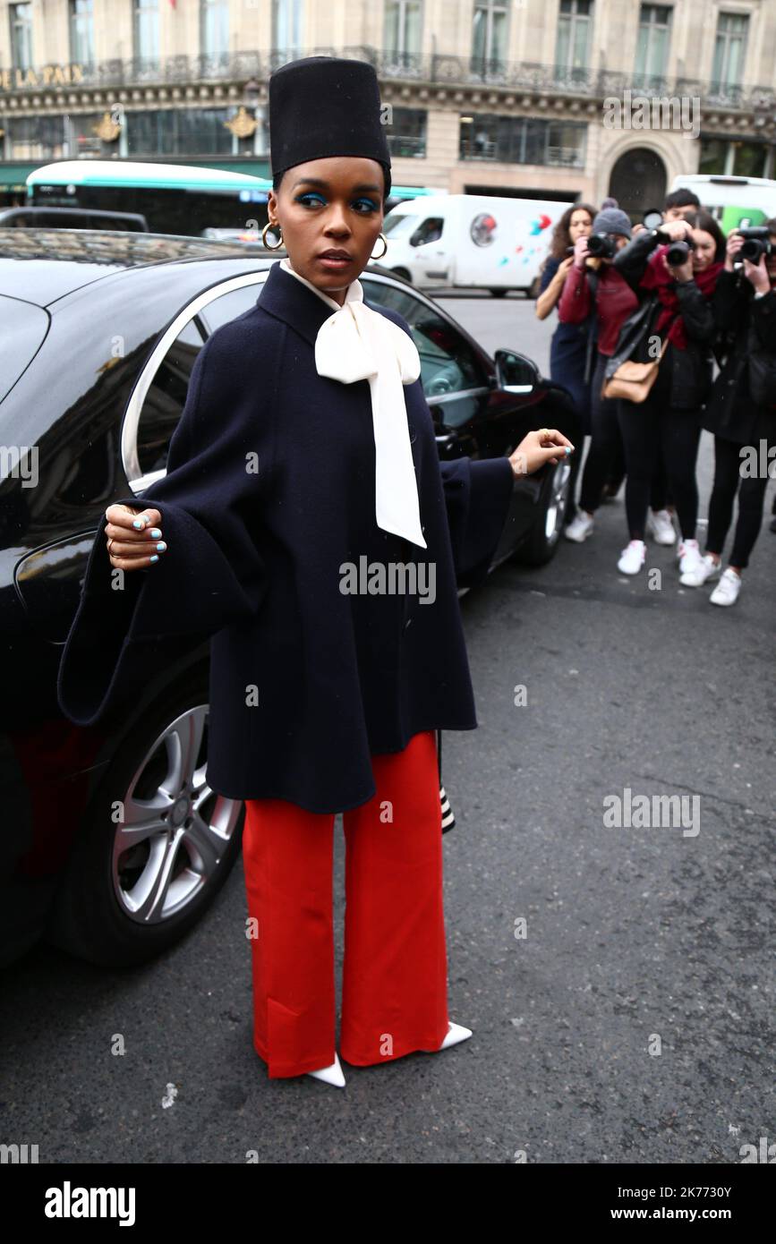 Janelle Monae is seen during the Stella McCartney Fashion Show as part ...
