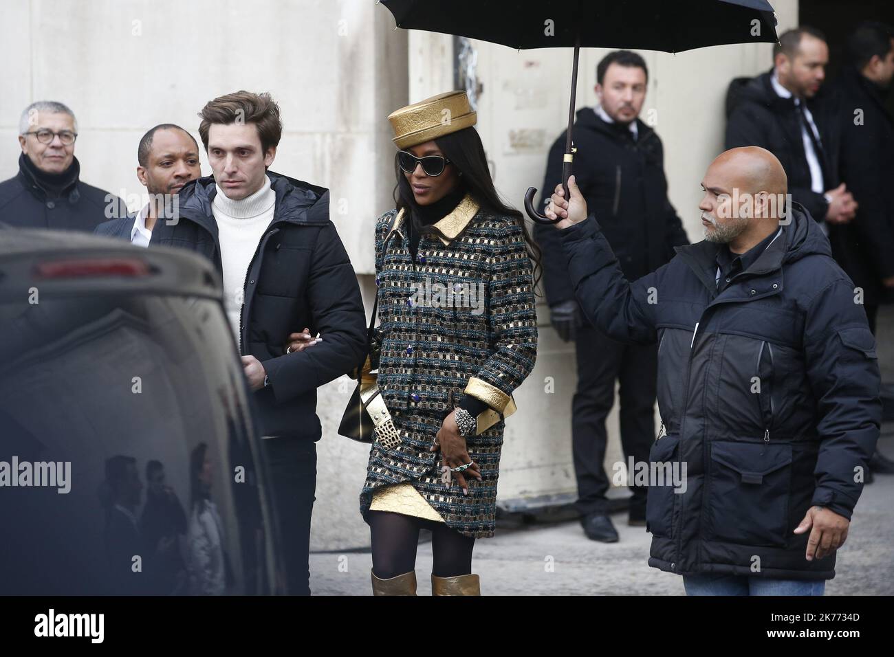 Supermodel Naomi Campbell attends the Chanel show as part of the Paris ...