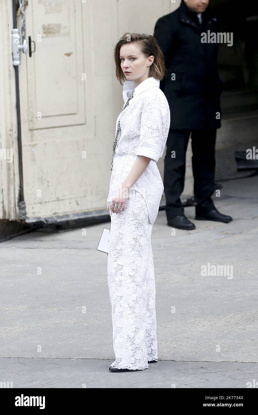 Diane Rouxel attends the Chanel show as part of the Paris Fashion Week ...