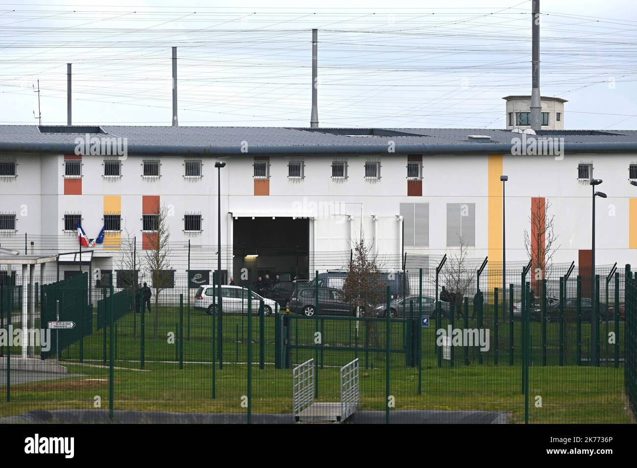 'Radicalised' inmate slashes guards in French prison attack Stock Photo ...