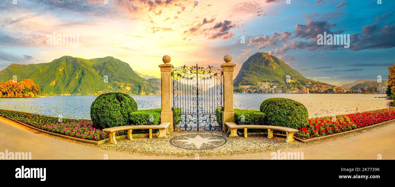 Parco Civico, Lugano, Switzerland Stock Photo - Alamy