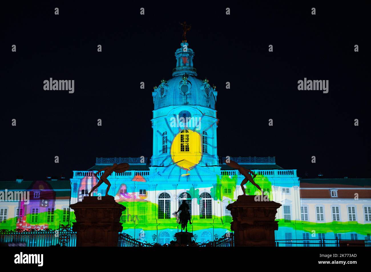 11.10.2022, Berlin, Germany, Europe - The illuminated Charlottenburg ...