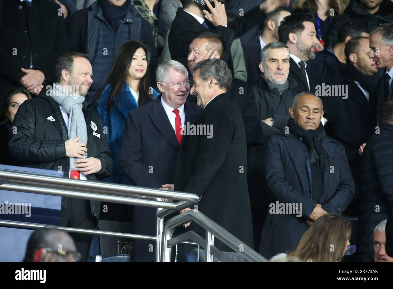 Nicolas Sarkozy et lex Ferguson UEFA Champions League Round of 16 ...