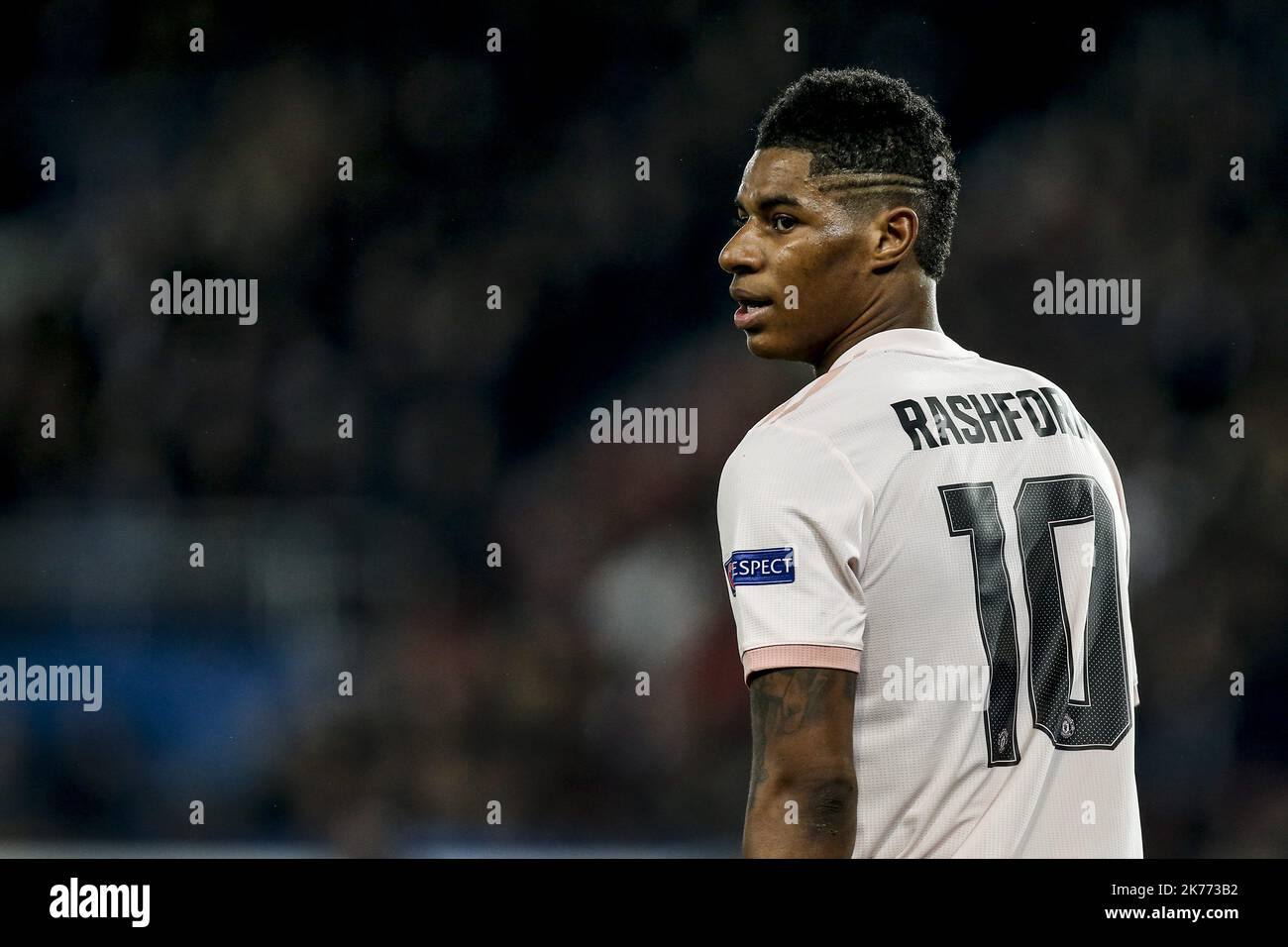 Marcus Rashford of Manchester United reacts during the UEFA Champions ...