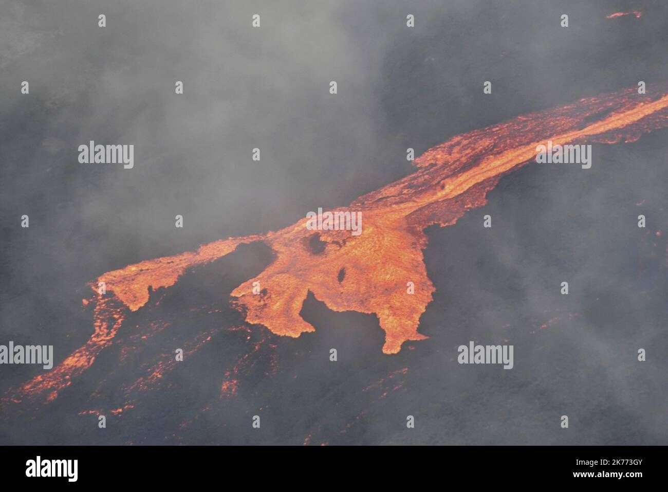 volcanic eruption on La Reunion, on march 7th 2019 Stock Photo - Alamy