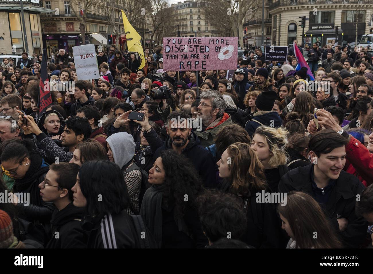 International Women's Day in Paris Stock Photo - Alamy