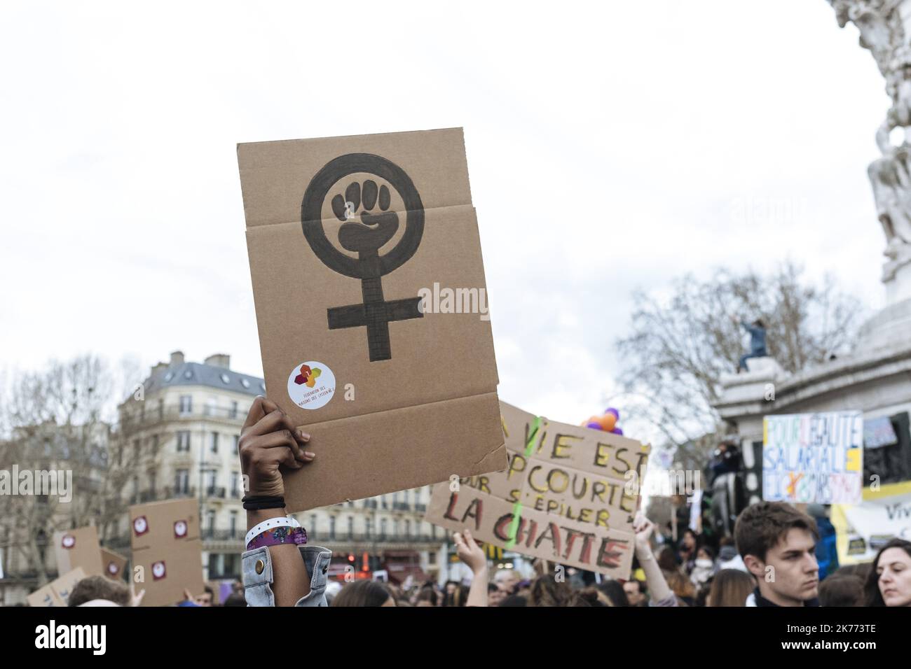 International Women's Day in Paris Stock Photo - Alamy