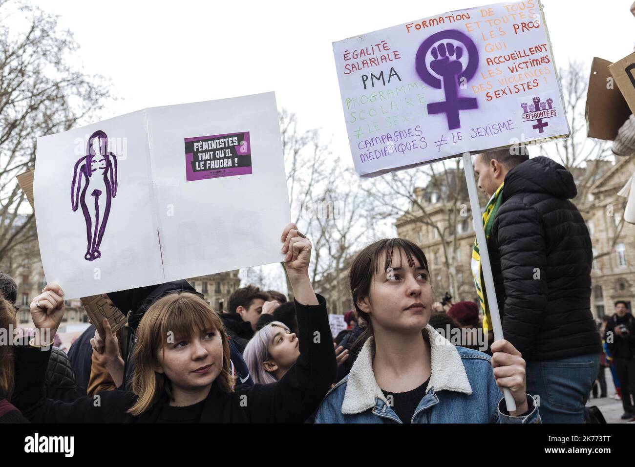 International Women's Day in Paris Stock Photo - Alamy