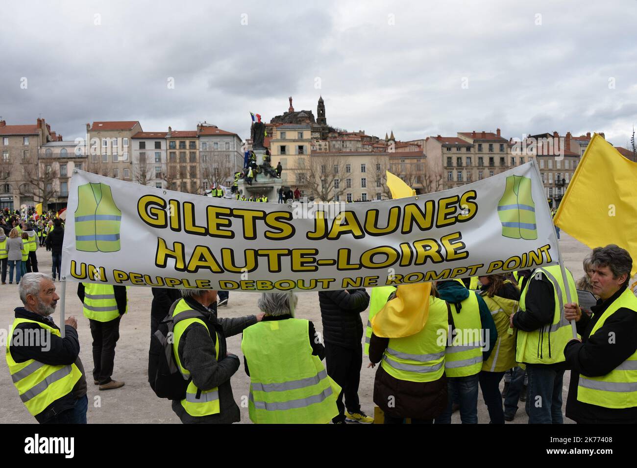 Yellow vest protest in France Stock Photo - Alamy