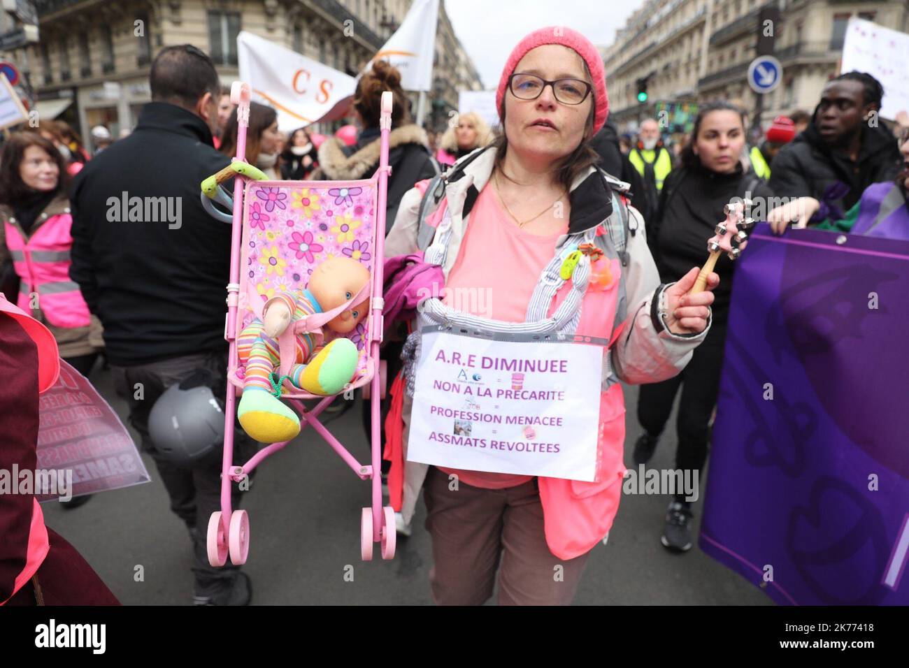 Yellow vest protest in France Stock Photo - Alamy