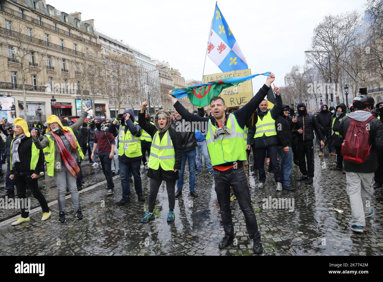 Yellow vest protests in France Stock Photo - Alamy