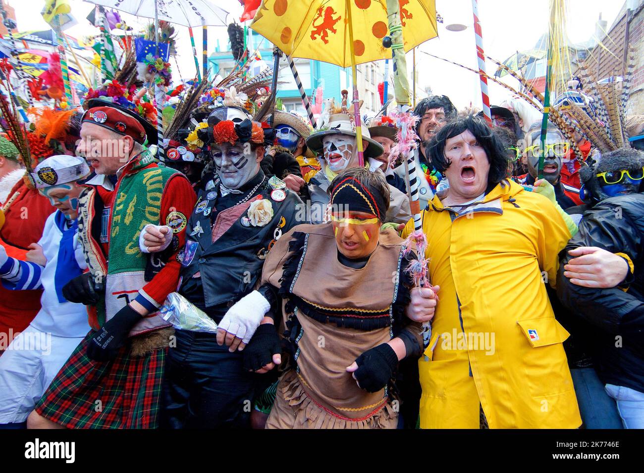 People taking part in Dunkirk Carnival Stock Photo - Alamy