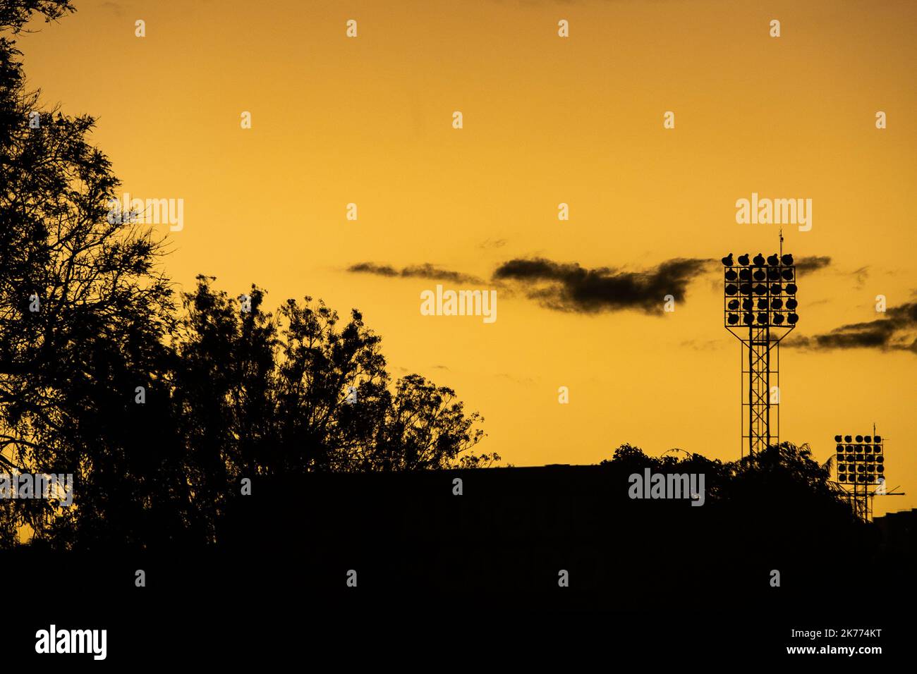 End of the day and in the distance, in the lower right corner, the ...