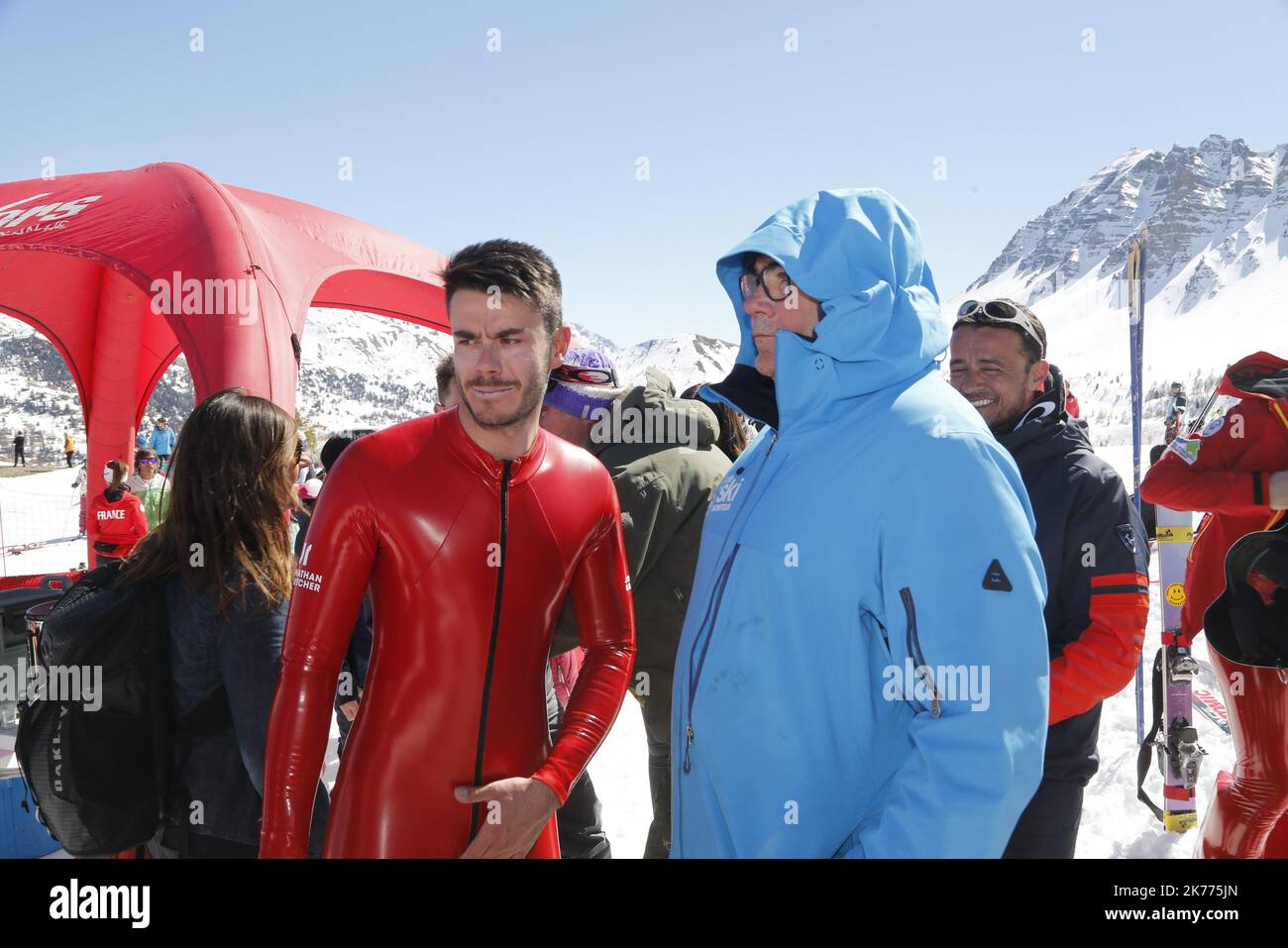 Speed skiing world cup.©PHOTOPQR/LA PROVENCE/CAMOIN Eric ; Vars ; 22/03 ...