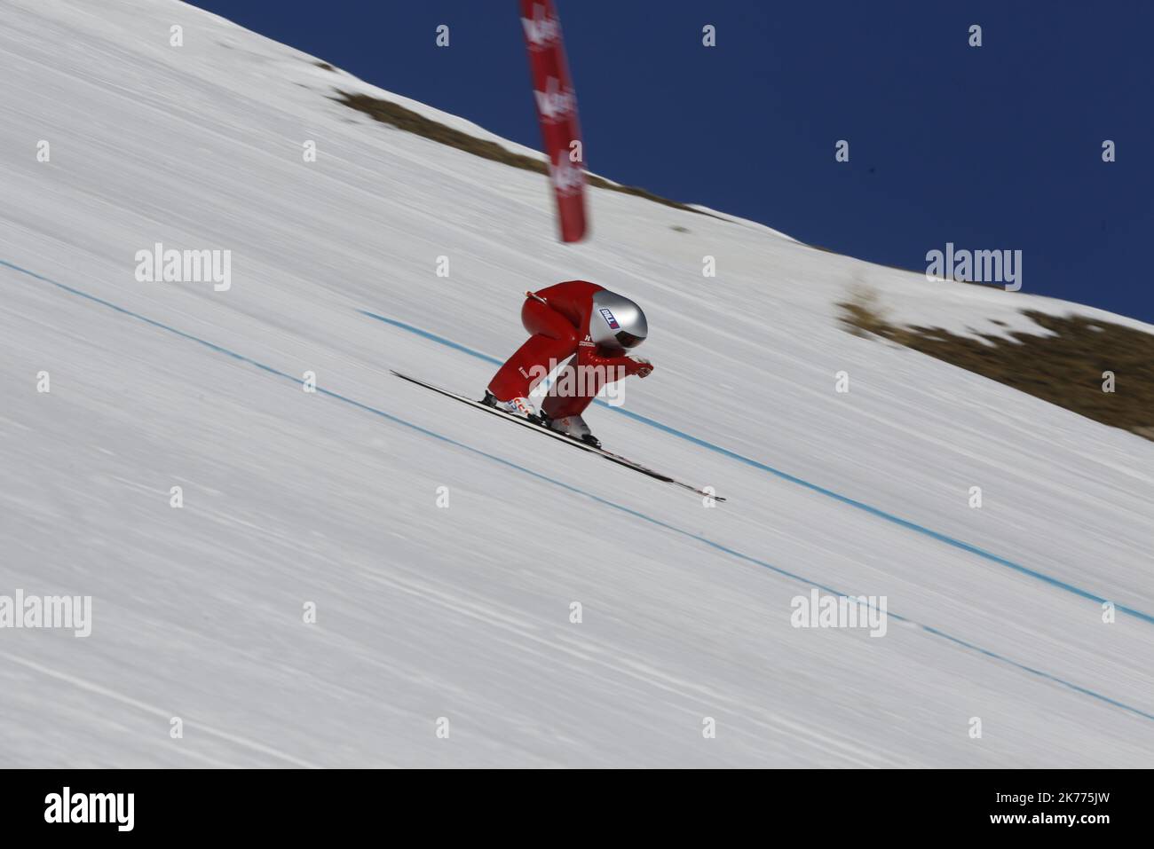 Speed skiing world cup.©PHOTOPQR/LA PROVENCE/CAMOIN Eric ; Vars ; 22/03 ...