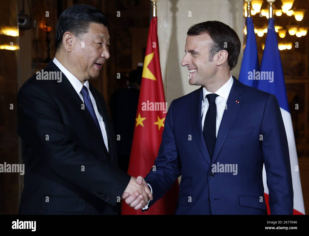 Macron xi jinping nice hi-res stock photography and images - Alamy