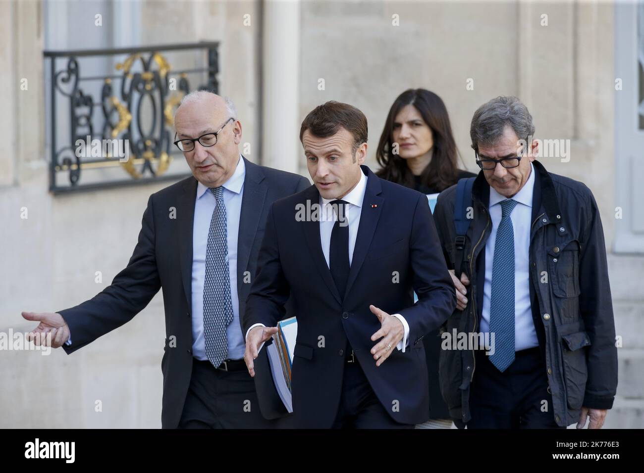 French President Emmanuel Macron and his Diplomatic adviser Philippe ...