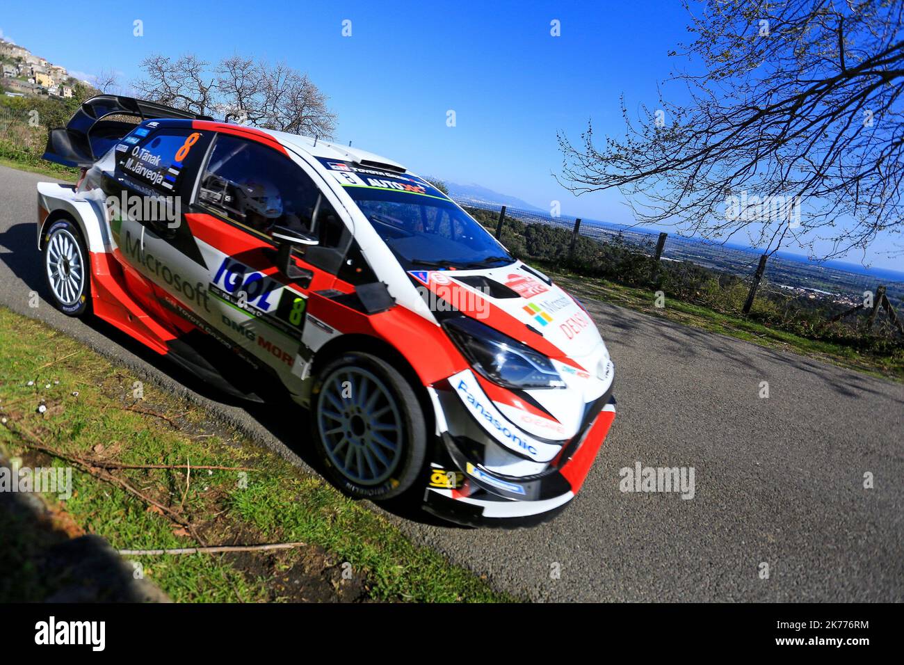 2019 Tour de Corse WRC Shakedown stage in Sorbo-Ocagnano. Ott Tanak ...