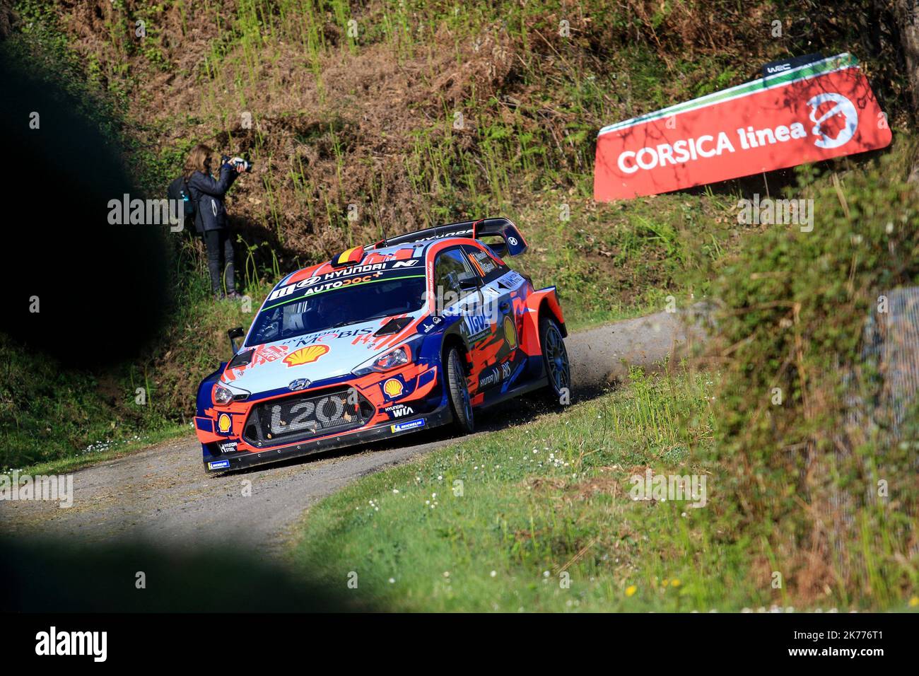 2019 Tour de Corse WRC Shakedown stage in Sorbo-Ocagnano. Neuville ...