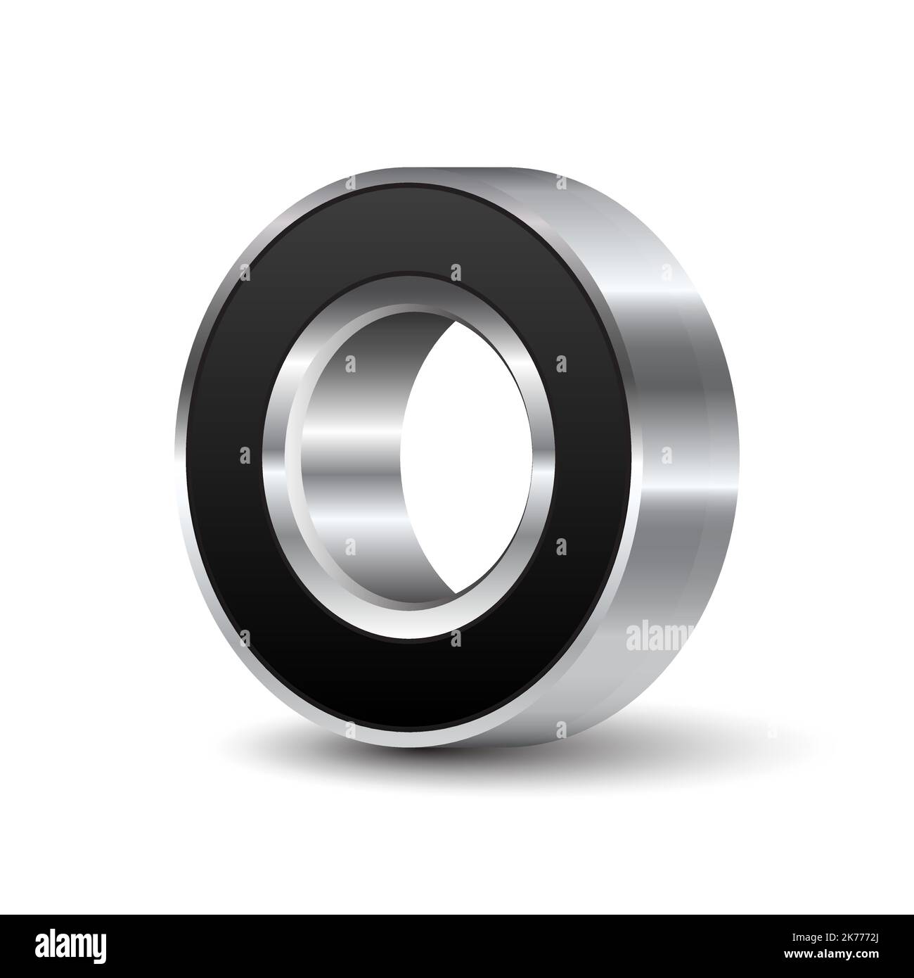 Metal ball bearing isolated on white background. 3d realistic vector illustration Stock Vector ...