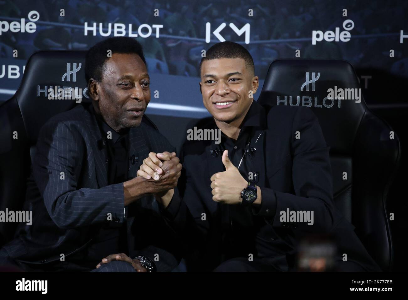 Legends of soccer KylianMbappé and -Pele are meeting in Paris, France ...