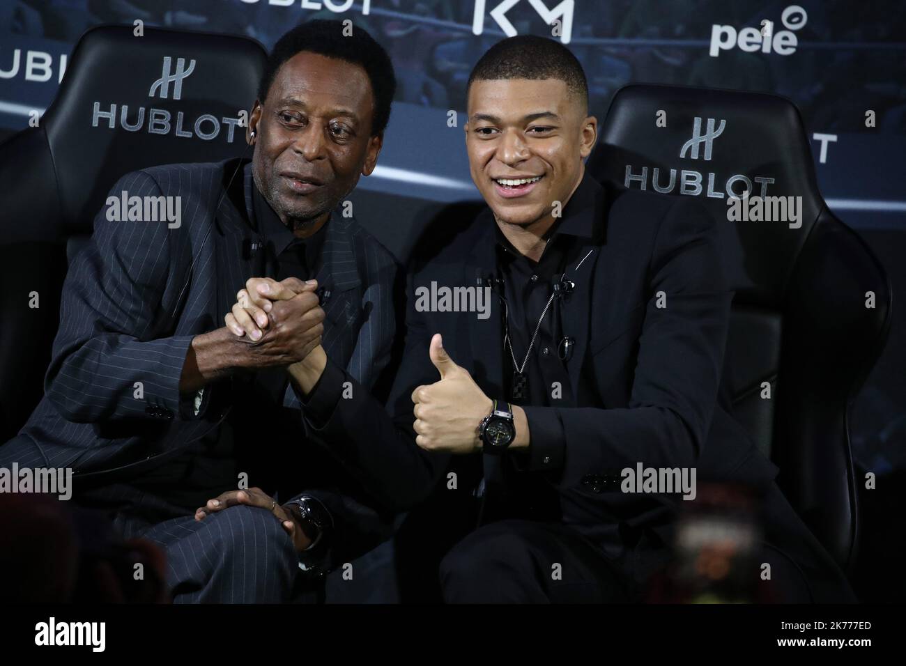 Legends of soccer KylianMbappé and -Pele are meeting in Paris, France ...