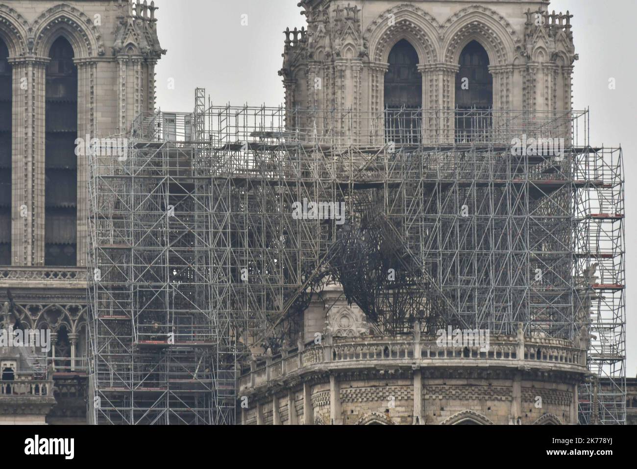 Paris, France, april 16th 2019 - After the fire that devastated ...