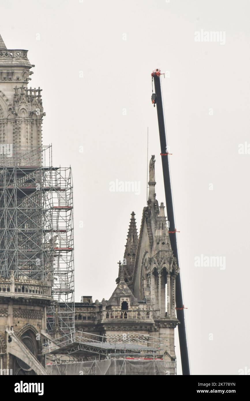 Paris, France, april 16th 2019 - After the fire that devastated ...