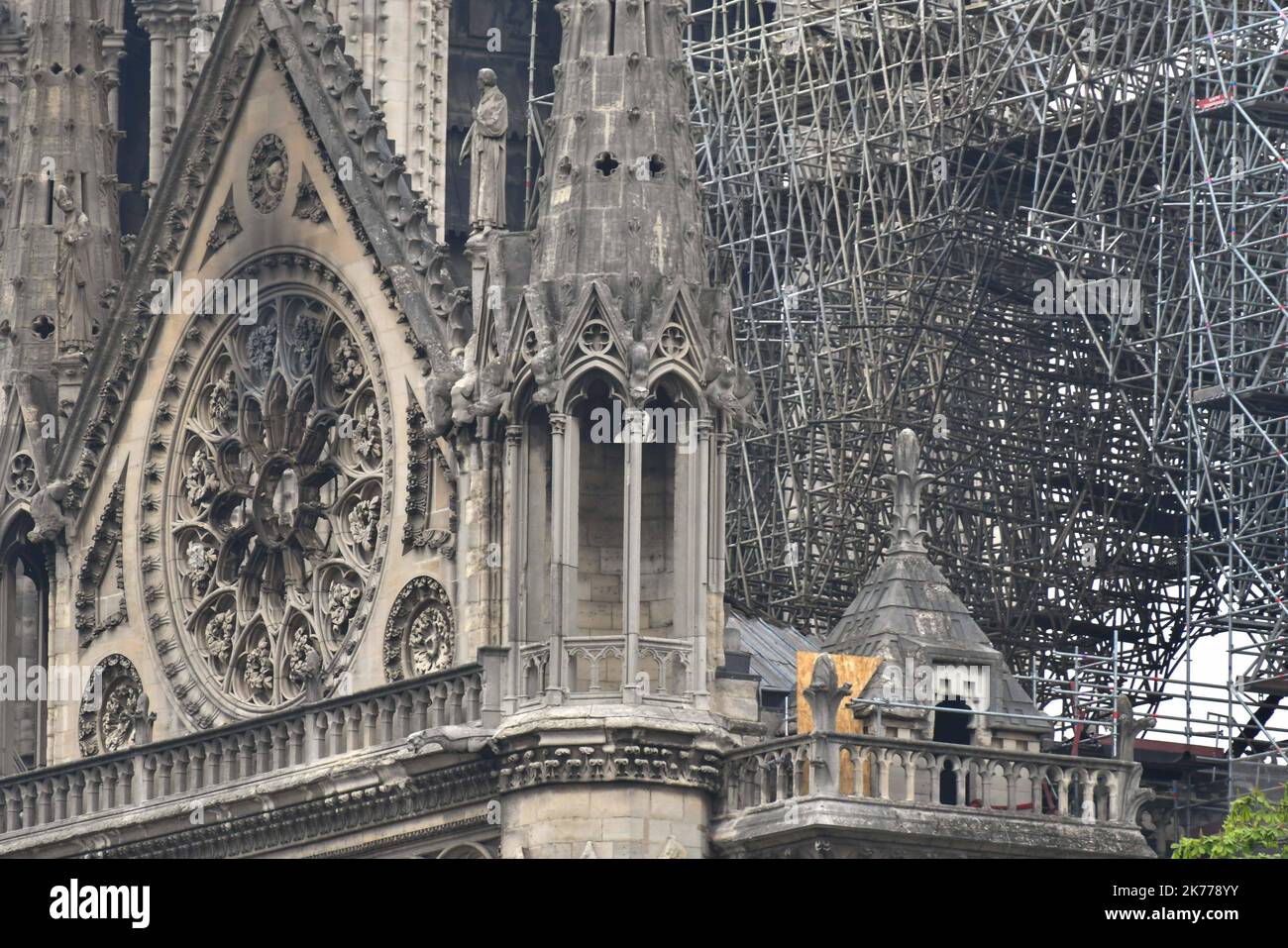Paris, France, april 16th 2019 - After the fire that devastated ...
