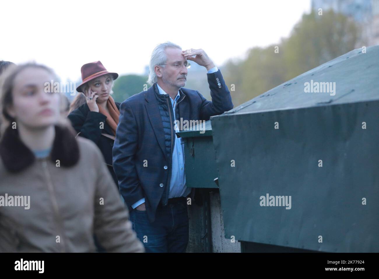 Paris, France, april 15th 2019 - The fire devastated most touristic ...