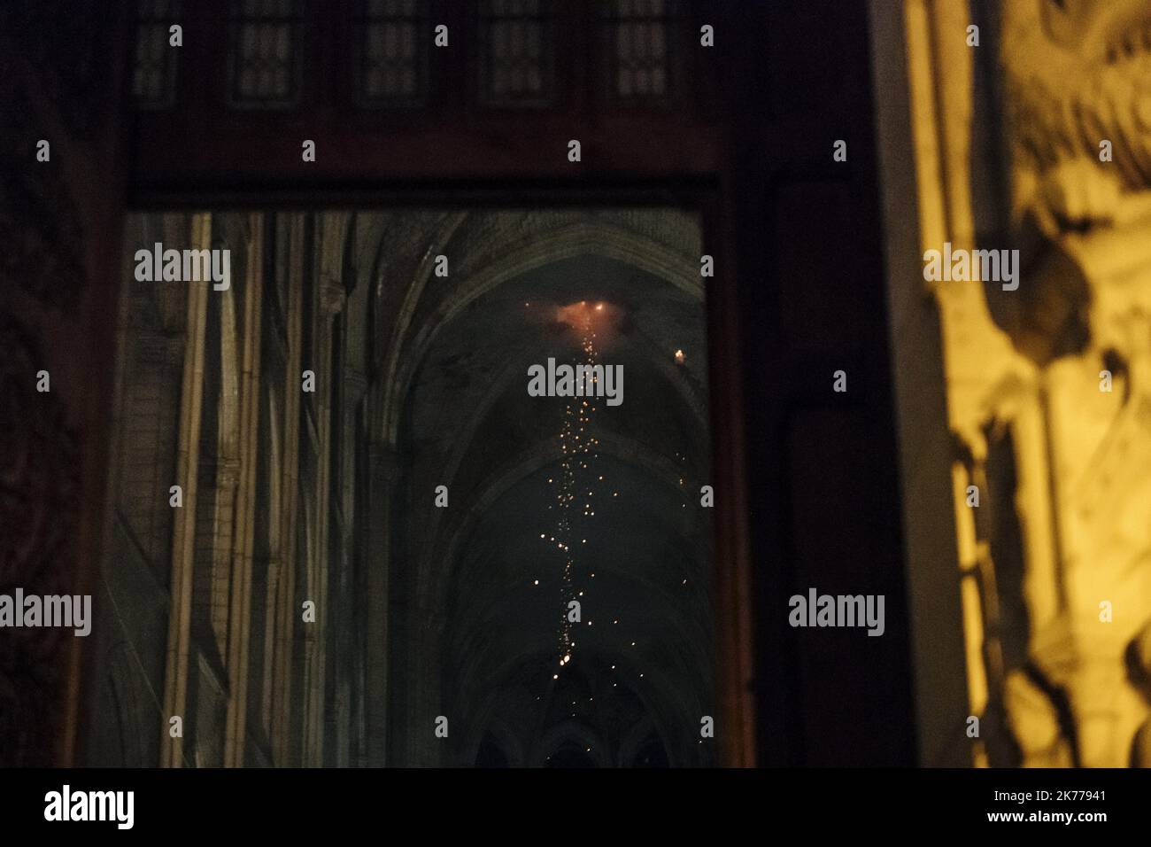 France / Paris / Paris - On Monday, April 15, 2019, a violent fire ...