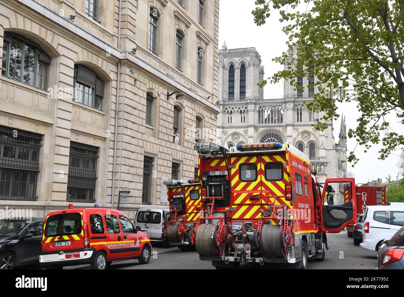 Paris, France, april 16th 2019 - After the fire that devastated ...