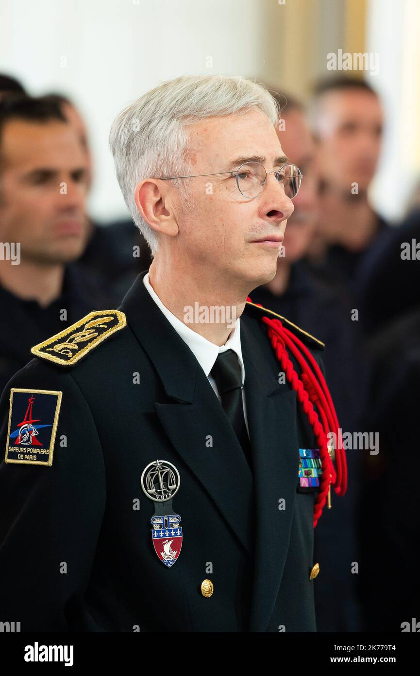 Paris police Prefect Didier Lallement attends during French President ...