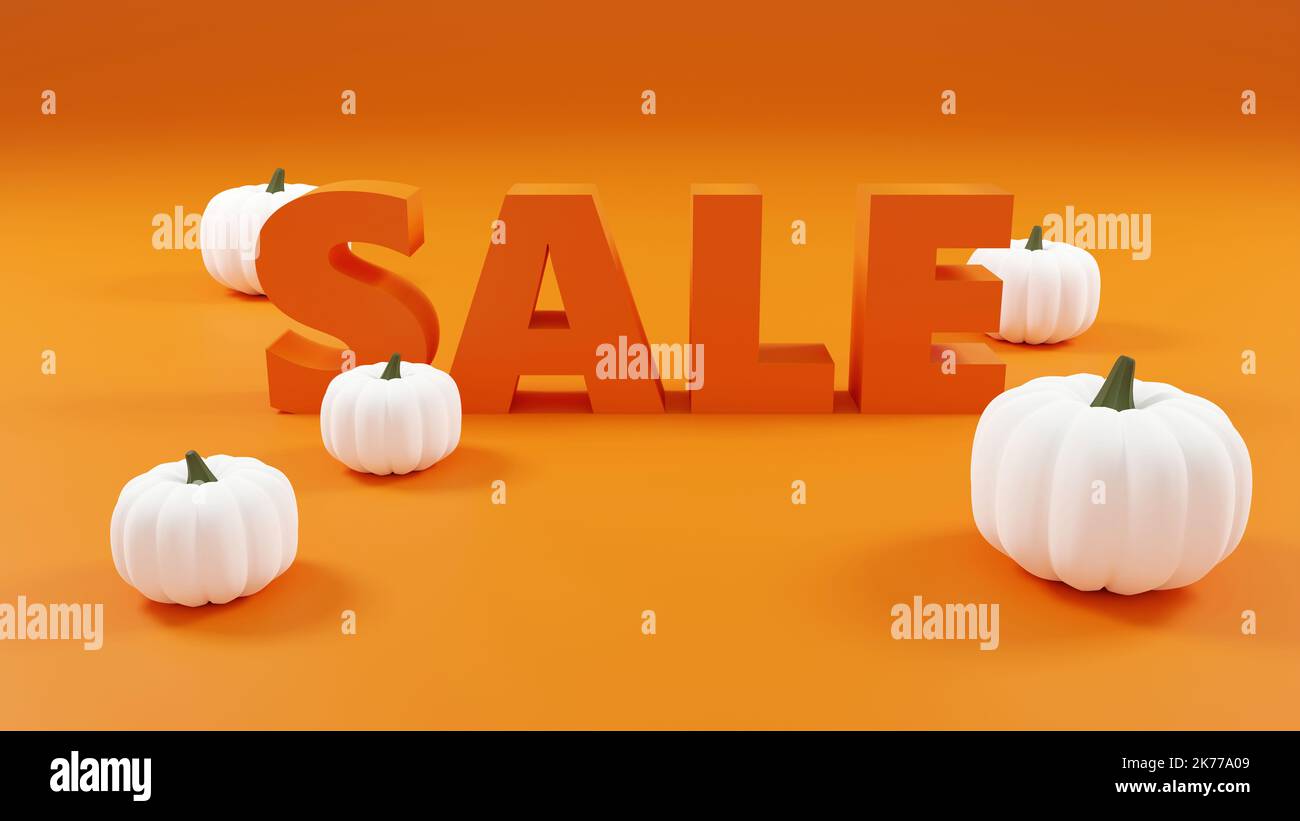 Luxury inscription autumn Sale on grey podium, soft light, smooth ...