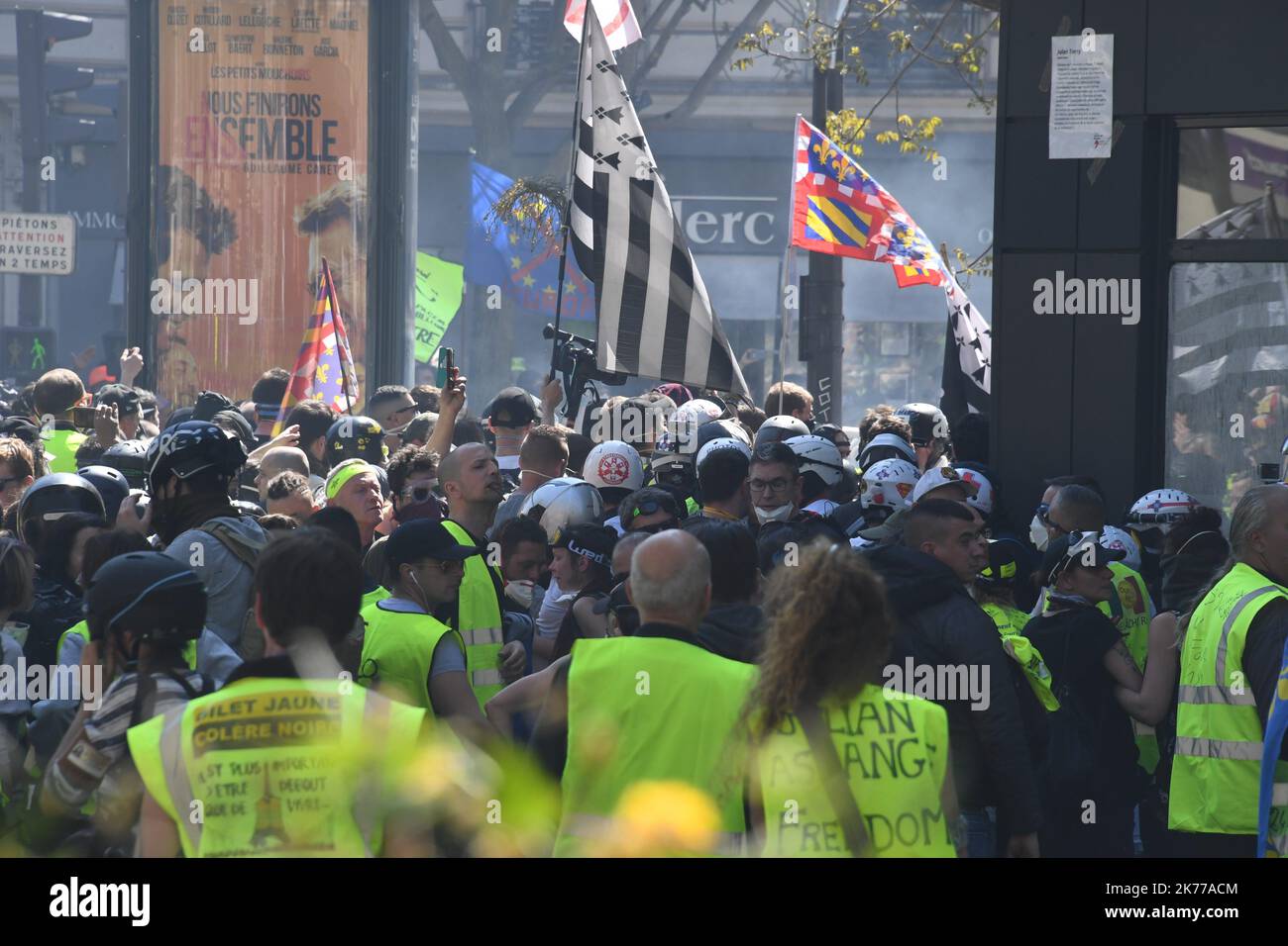 The 23rd week of yellow vest protests in Paris, France Stock Photo - Alamy
