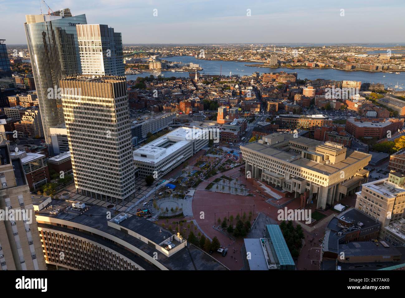 City Hall Plaza, Government Center, Boston Massachusetts Stock Photo ...