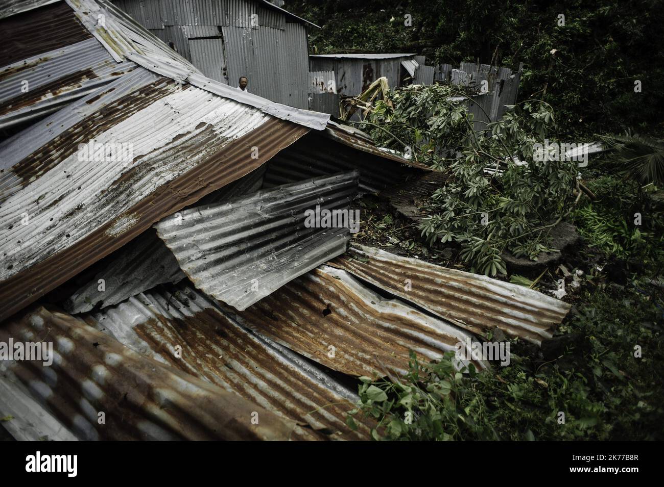 A few hours after hurricane Kenneth on the Comoros archipelago, the ...
