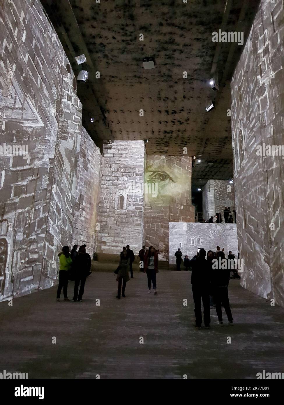 Van Gogh, Starry Night at the Careers of Lights in the Baux de Provence ...