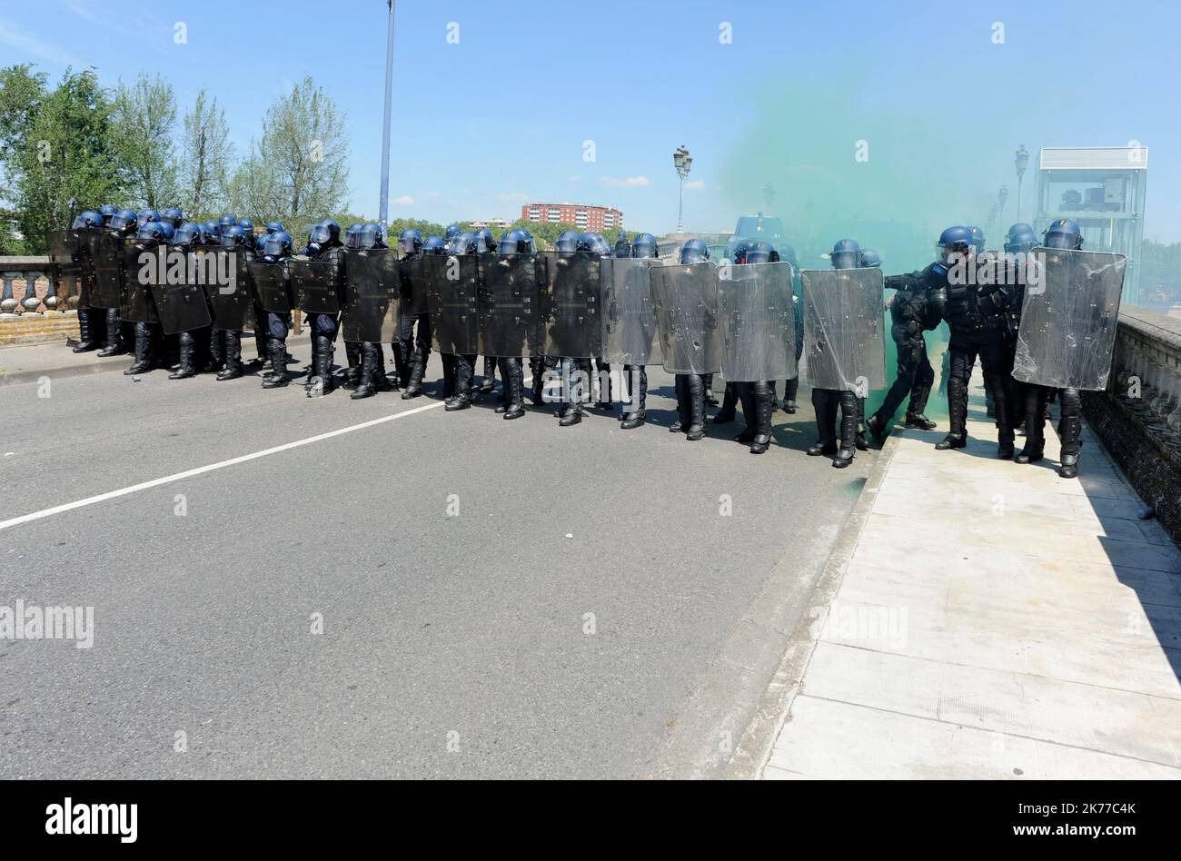 Annual May Day workers' demonstration on May 1 Stock Photo - Alamy