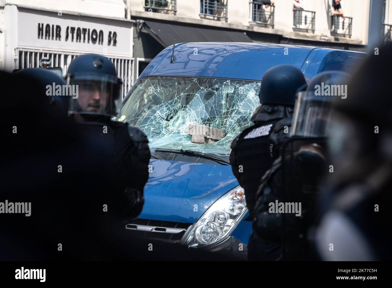 Annual May Day workers' demonstration on May 1 Stock Photo - Alamy