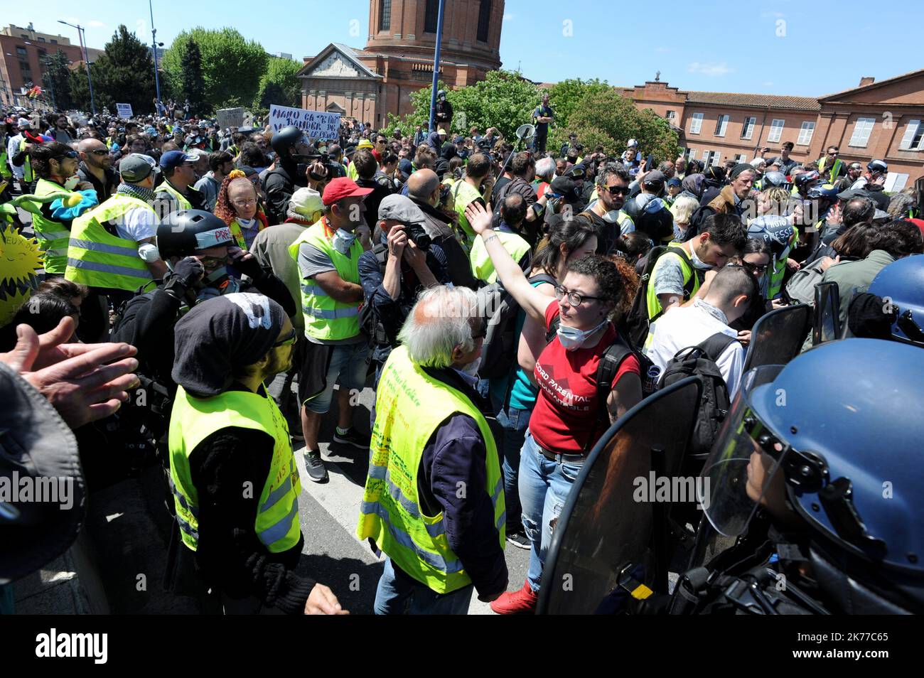 Annual May Day workers' demonstration on May 1 Stock Photo - Alamy