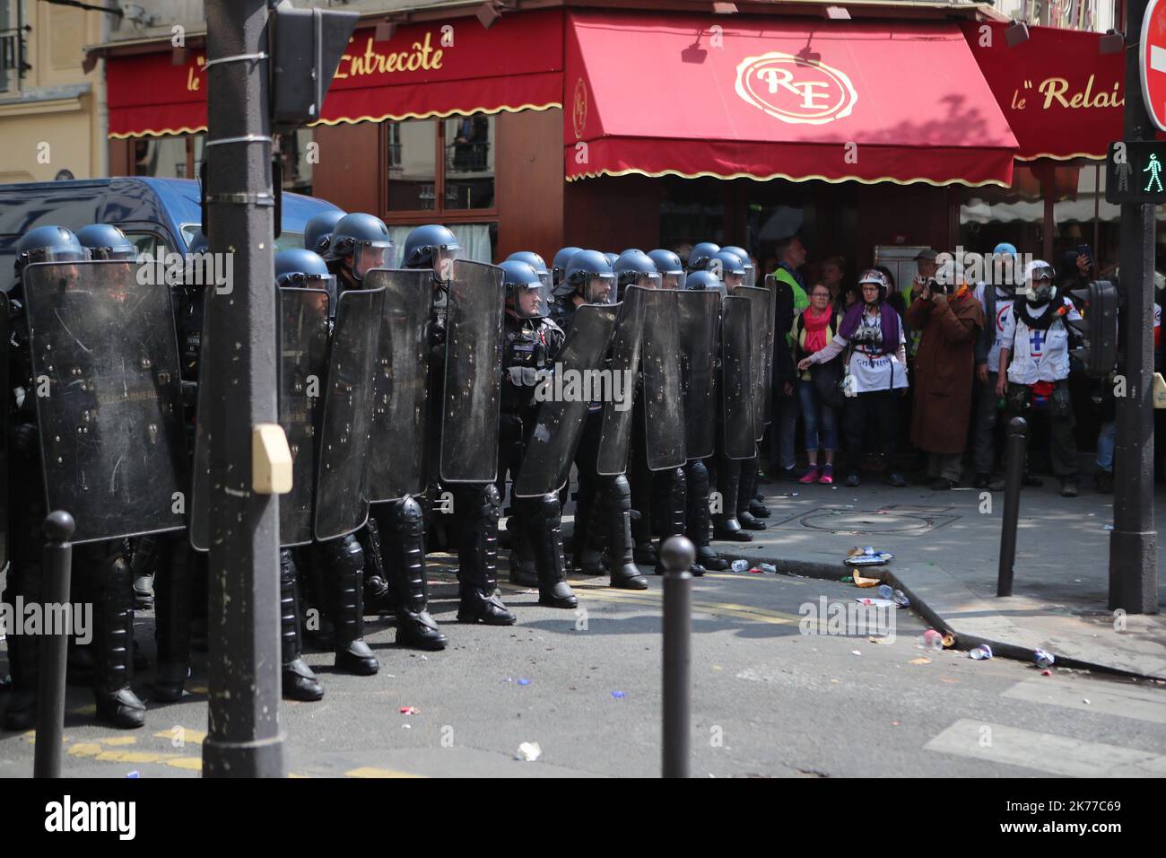 Annual May Day workers' demonstration on May 1 Stock Photo - Alamy